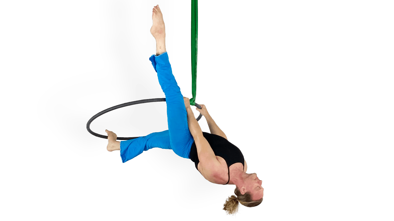 Knee Hook Press Splits: Outside | Aerial Fit Online