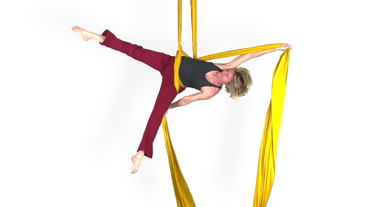 Belay Entrance: Rebecca Splits Drop Into | Aerial Fit Online