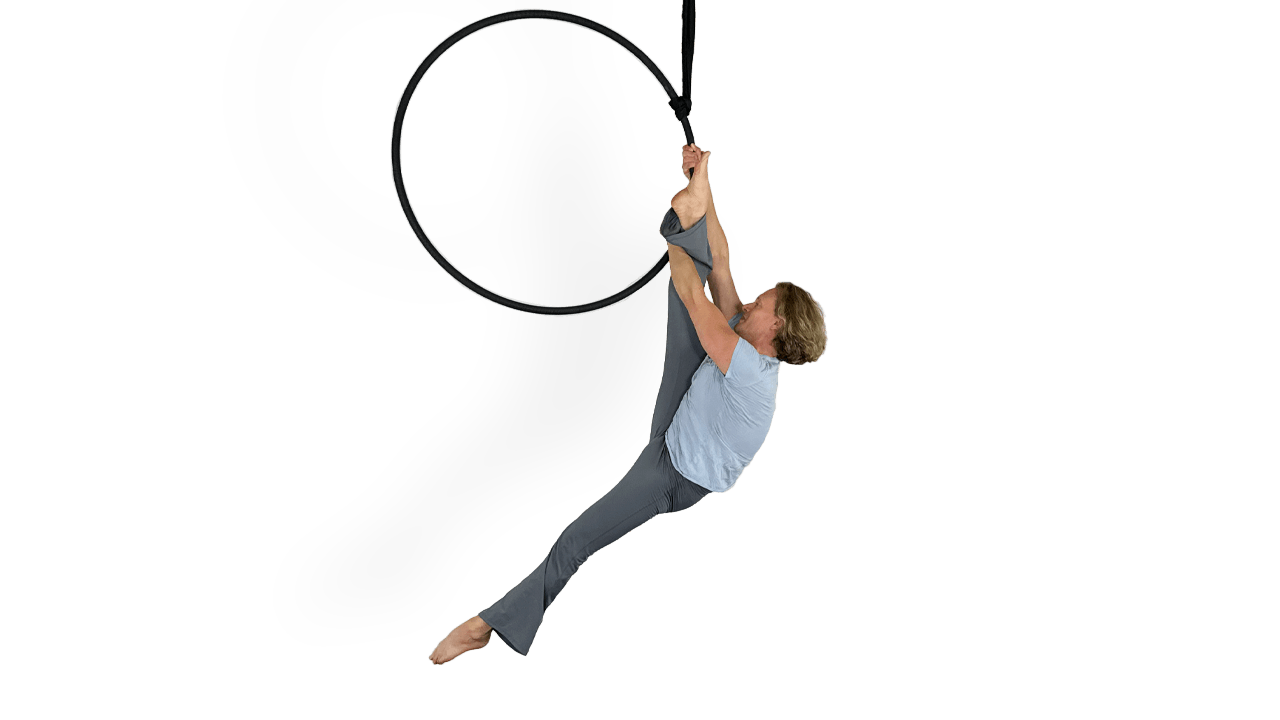 Trapped Heel Hang Splits: Lever Leg Entrance | Aerial Fit Online