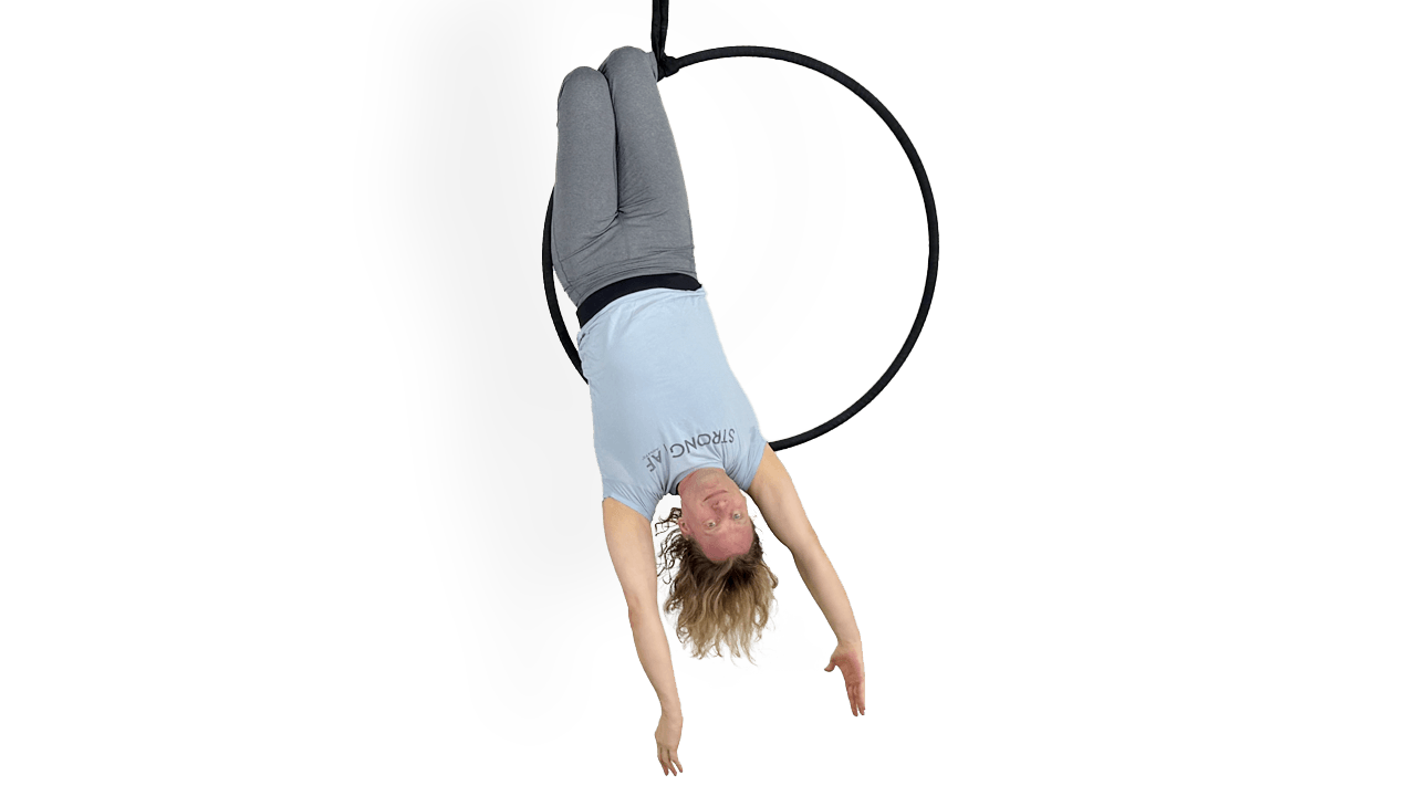 Knee Hang on One Side | Aerial Fit Online