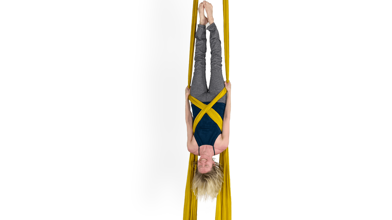 Front Cross: Tuck and Arrow | Aerial Fit Online