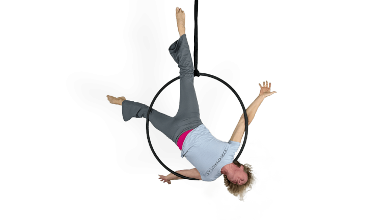 Double Shoulder Stand: Diagonal | Aerial Fit Online